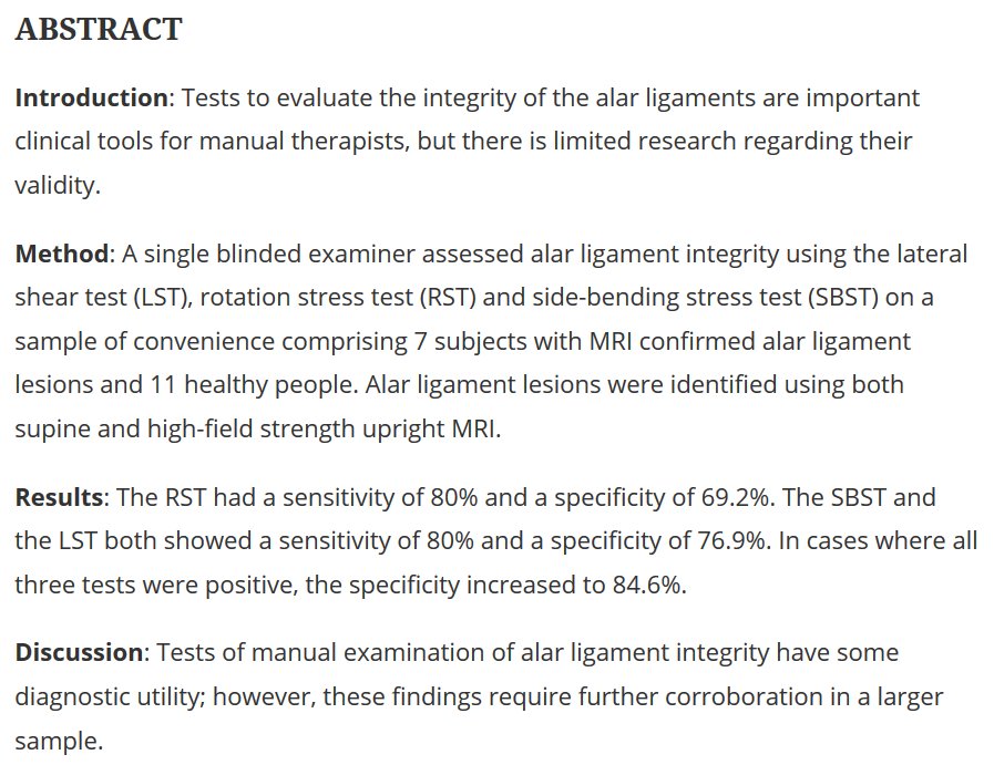 Alar Ligament Test