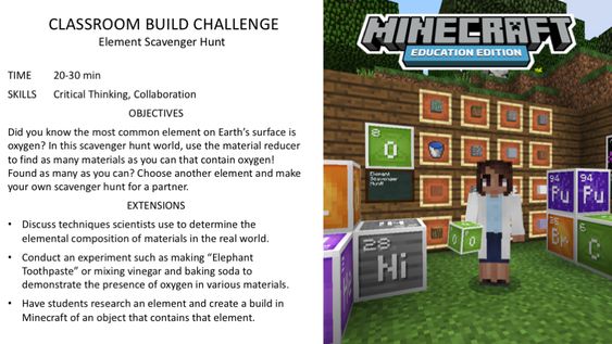 Minecraft: Education Edition on Twitter: "This week's #Chemistry Build ...