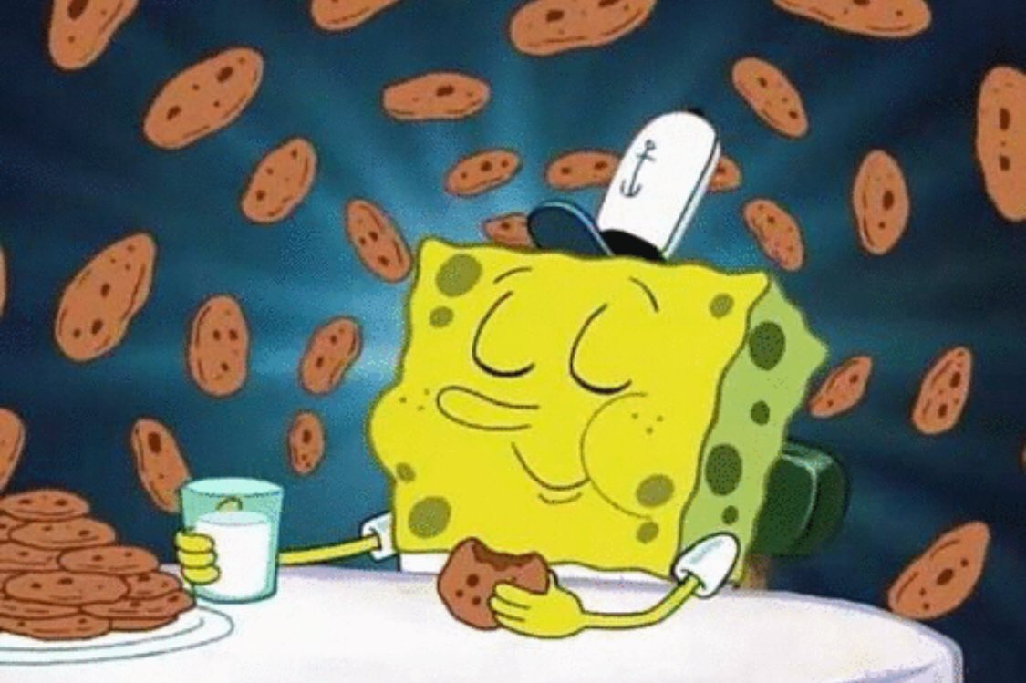 Spongebob eating cookies and milk meme template : r/MemeTemplatesOfficial