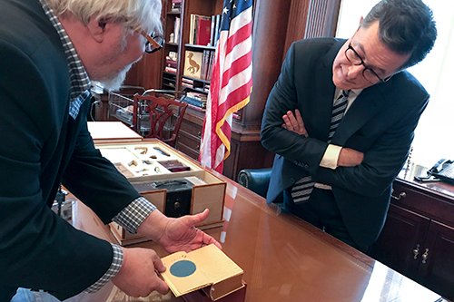 Stephen Colbert of CBS' visited the Library as a part of a segment that ...