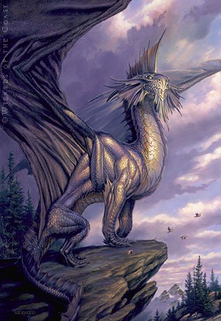 Purple And Silver Dragon