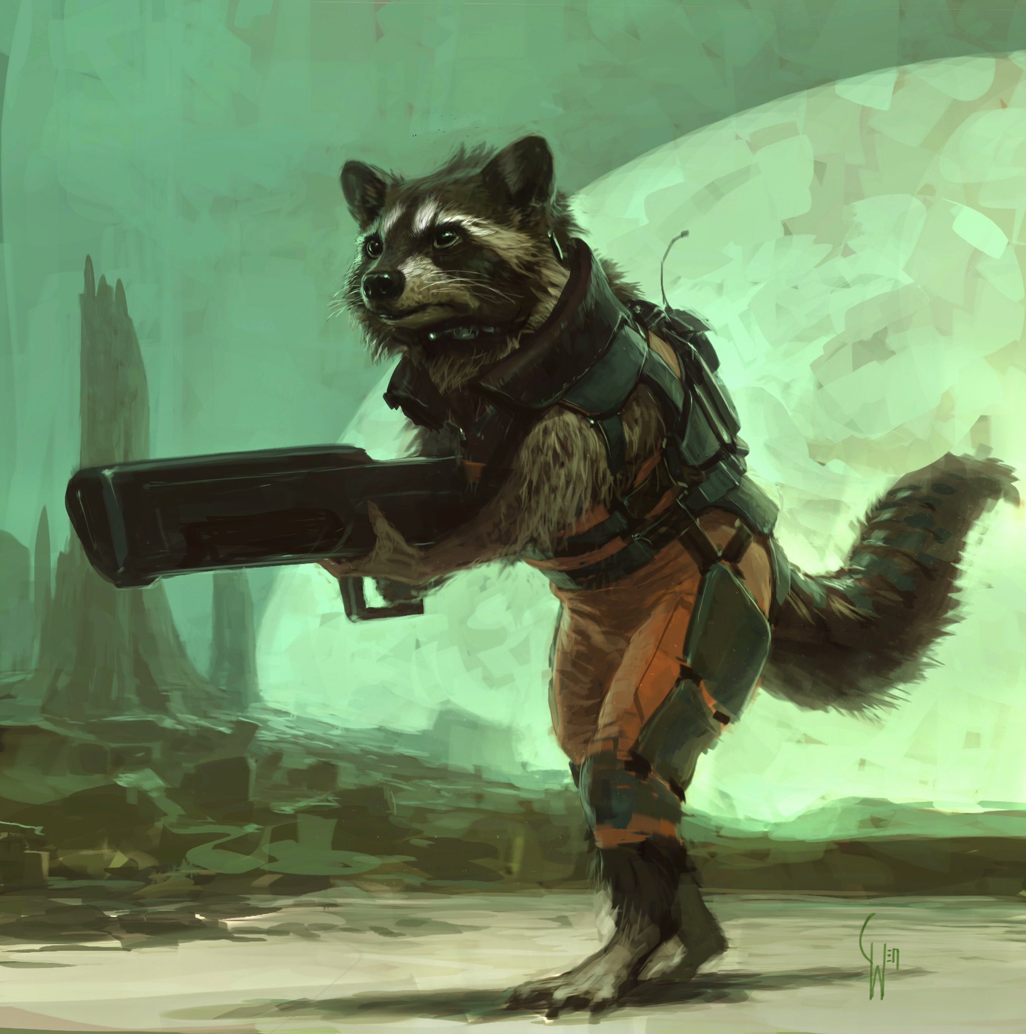 Rocket Raccoon Art