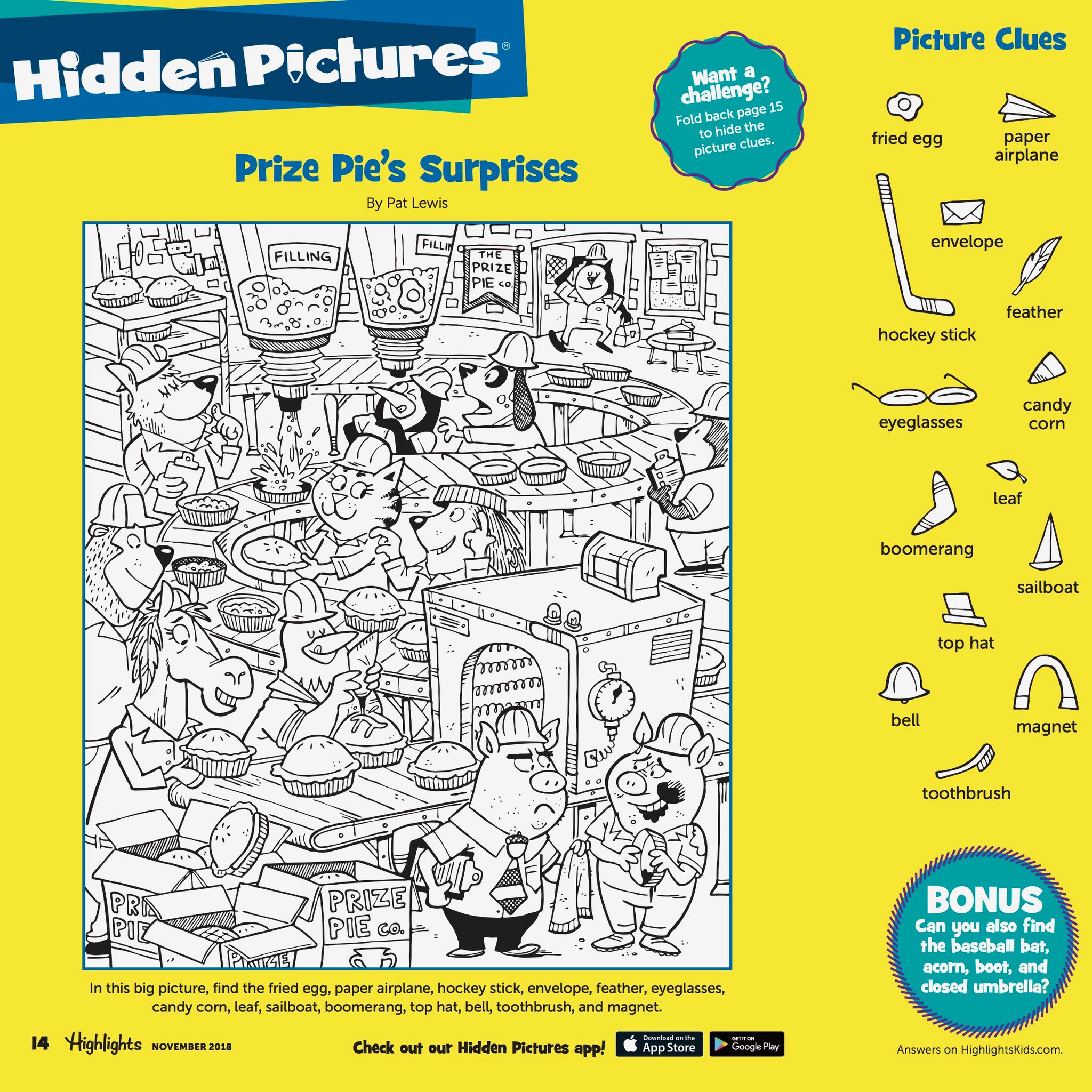 Thanksgiving Hidden Pictures Highlights