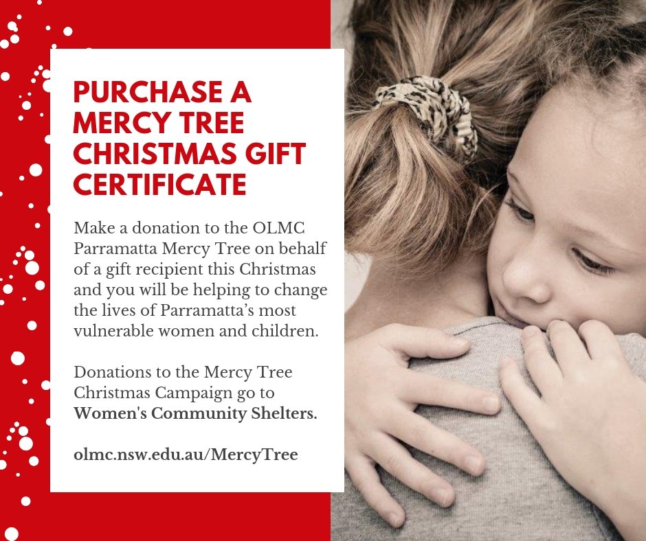 OLMC Parramatta on Twitter: "Purchase a Mercy Tree Christmas Gift Certificate and help support ...
