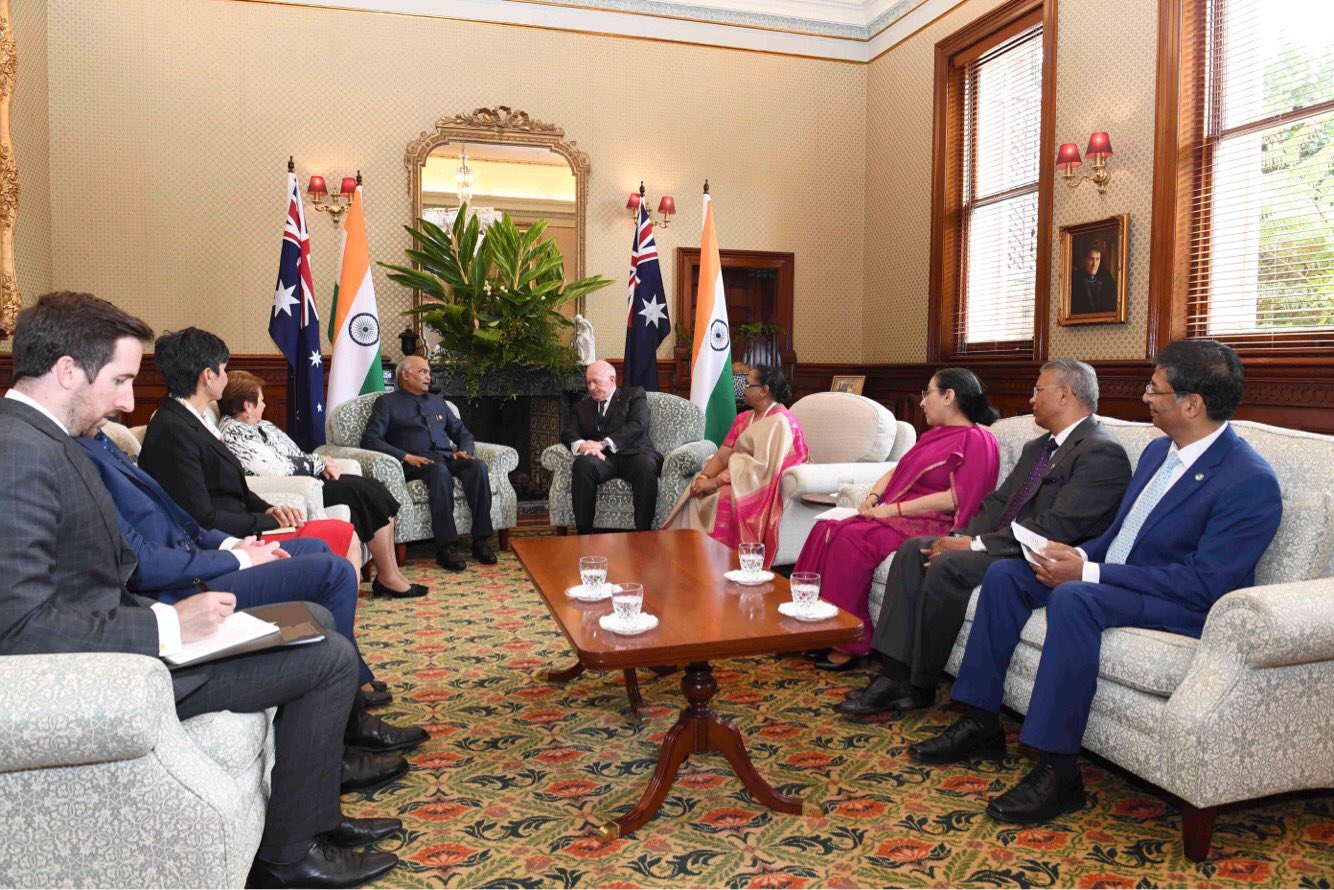 President of India on Twitter: "President Kovind met with Governor General of Australia Sir ...