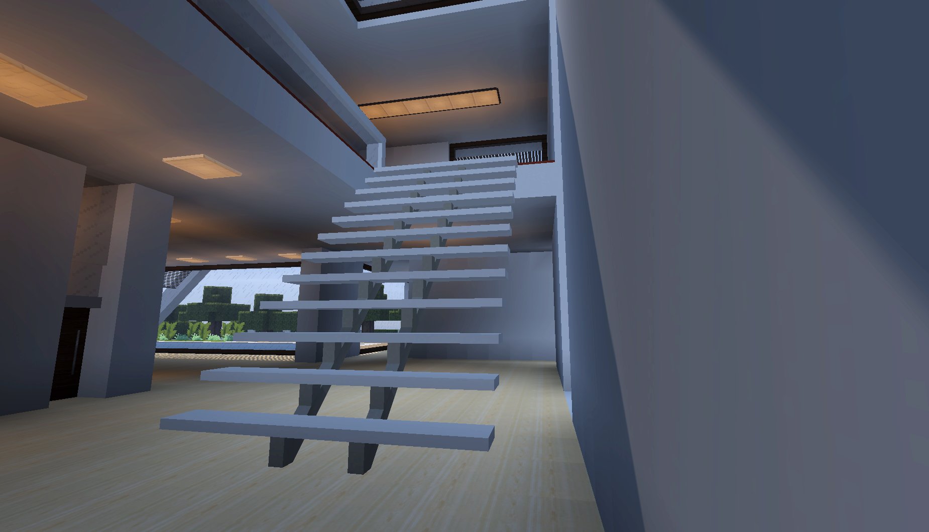 Minecraft House Ideas Modern Stairway