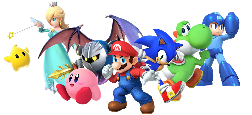 Sonic Vs Mario Vs Megaman Vs Kirby