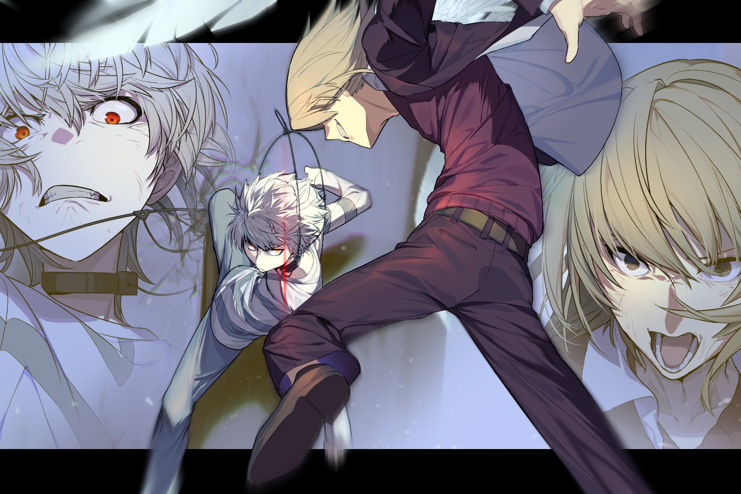 Touma Kamijou and Accelerator vs Kamisato Kakeru and Kakine Teitoku ...