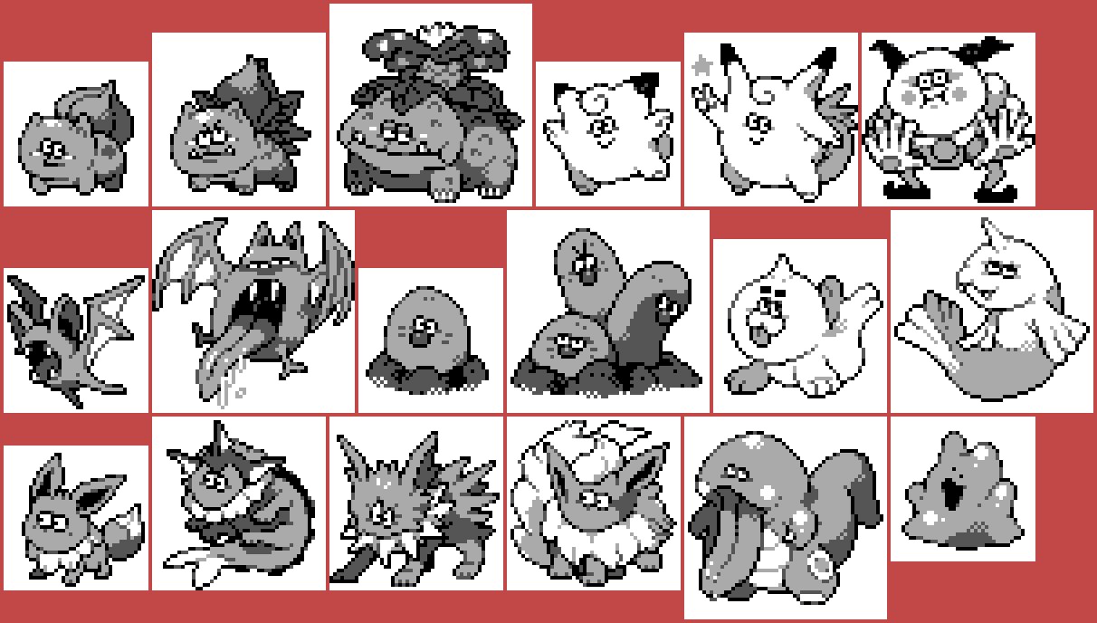 151 Sprites Pokémon Originaux