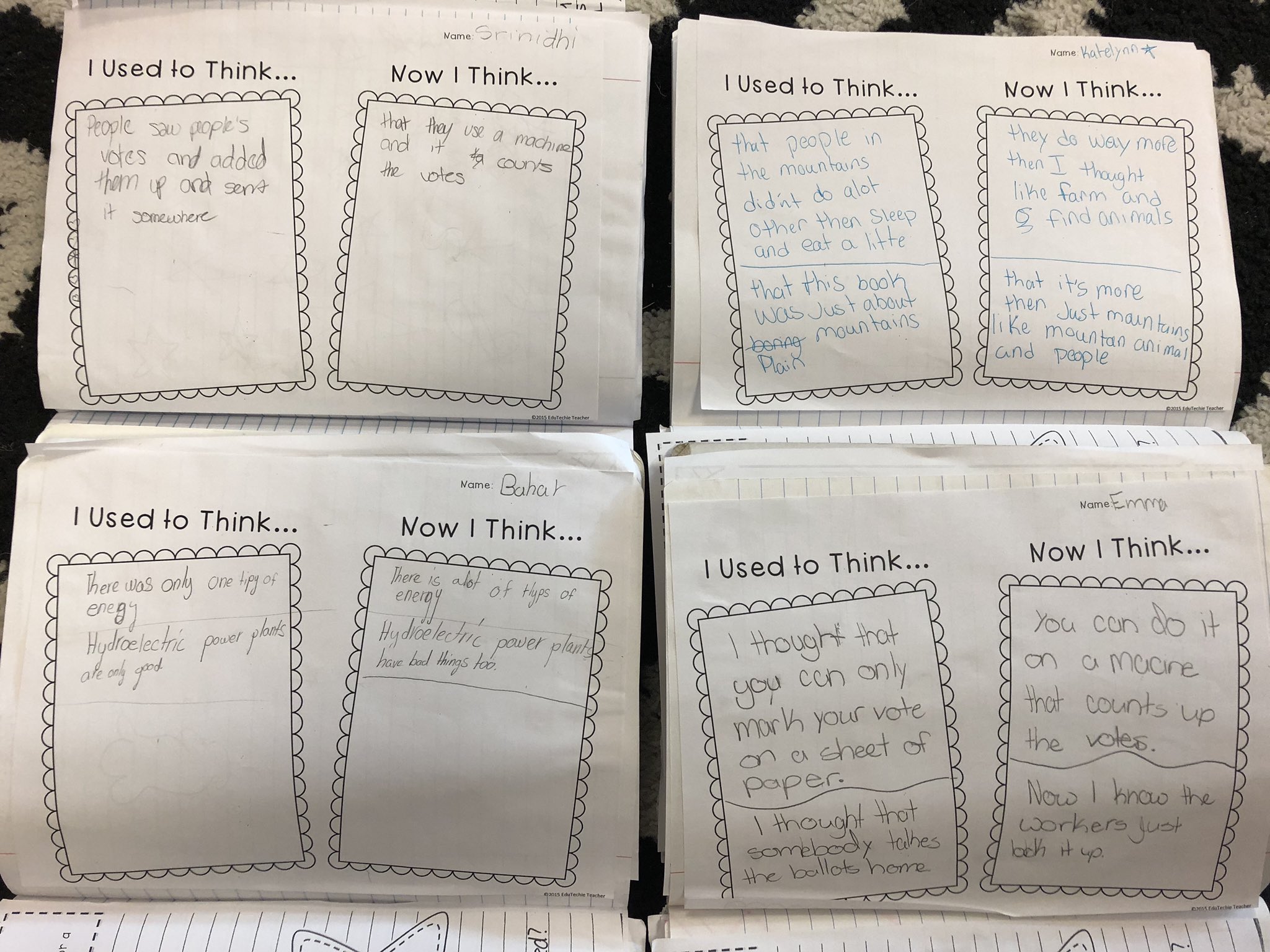 Phelan Smith on Twitter: "Students used the “I used to think... Now I ...