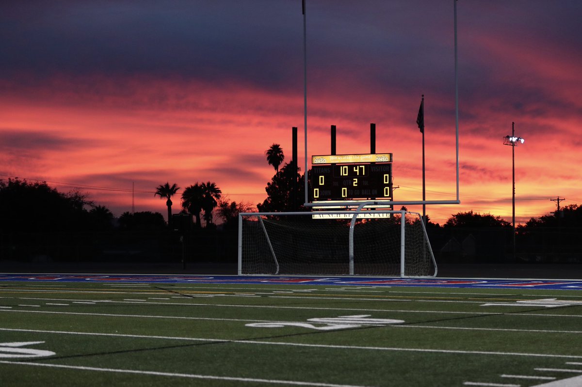 Soccer Field At Sunset
