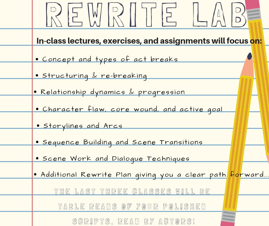 Script Anatomy on Twitter: "*REWRITE LAB* Get a 10% Discount now! Use code: RWLTENOFF Do you ...