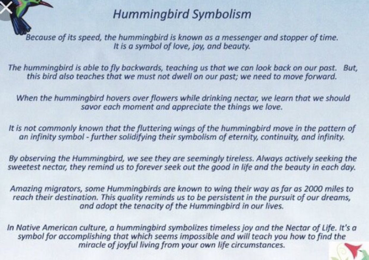 Native American Hummingbird Symbol