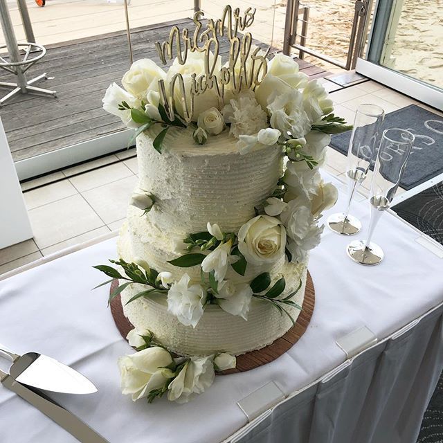 White Chocolate Ganache Wedding Cake