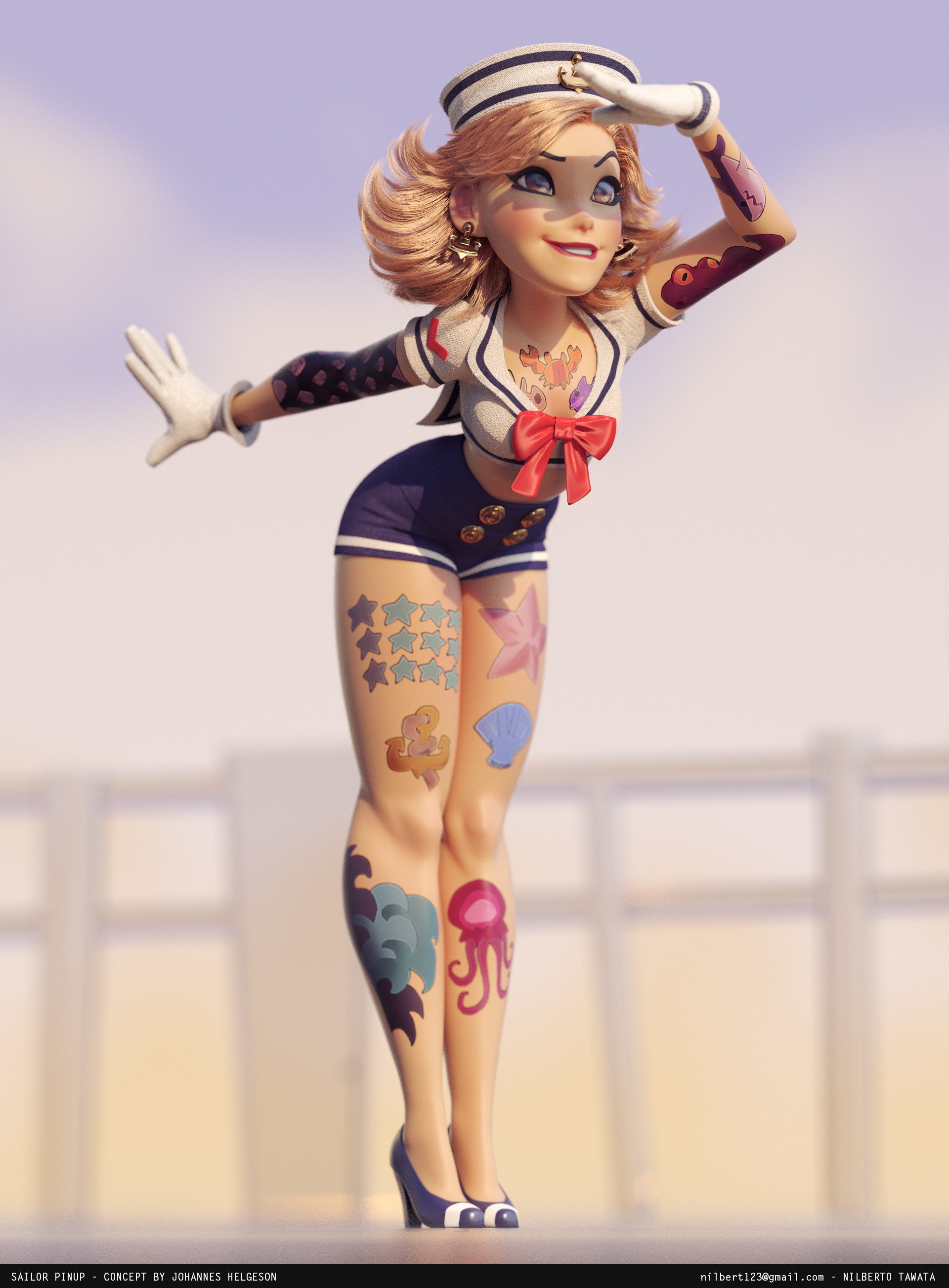 Pin Up 3d Art