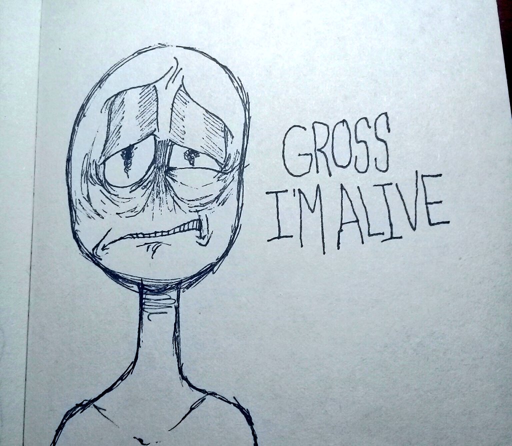 「Not sad, just wanna draw edgy stuff :0 」|Isda 🌺💗の漫画