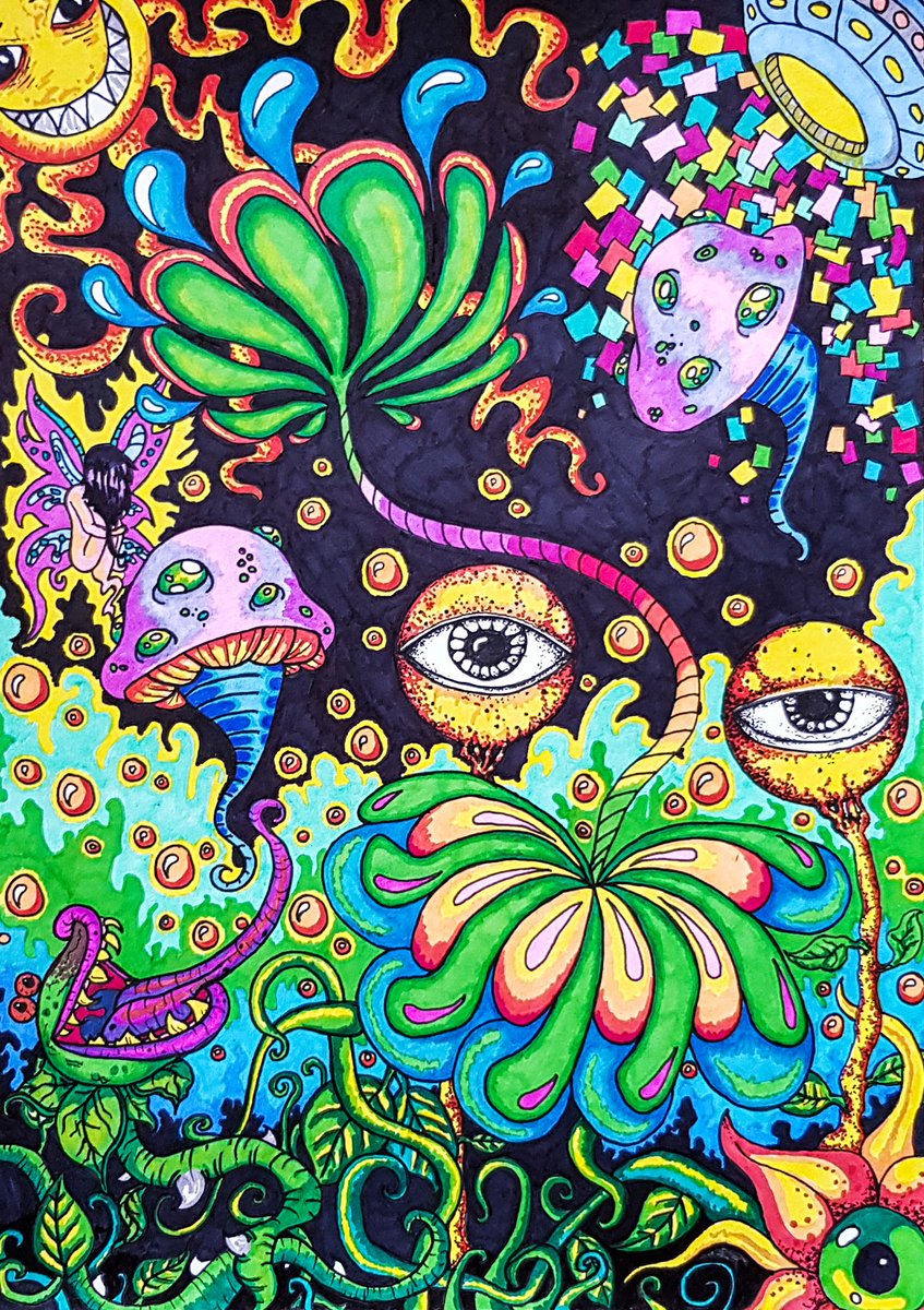 Psychedelic Sun Drawing