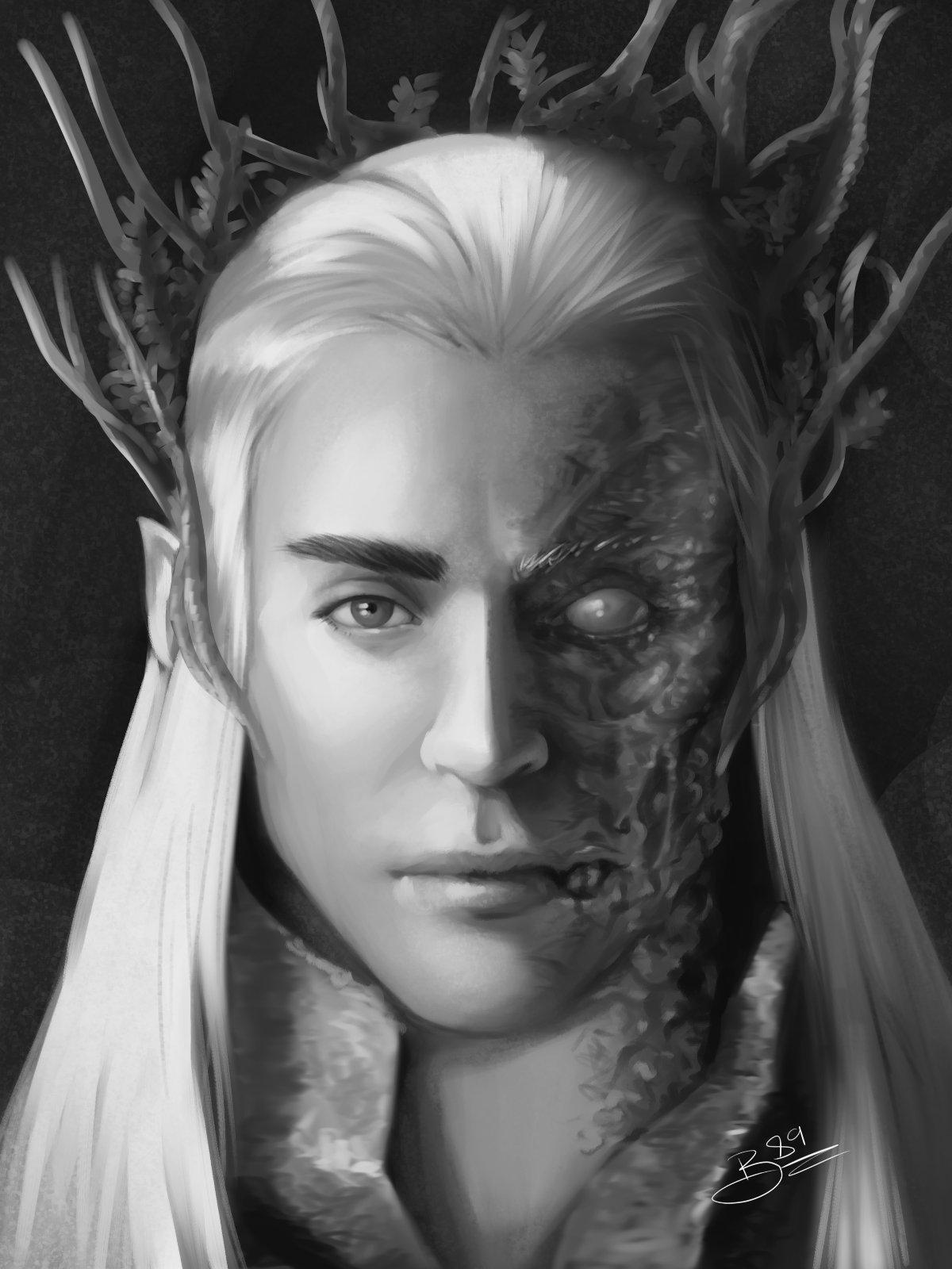 Thranduil Scared Face Sketch