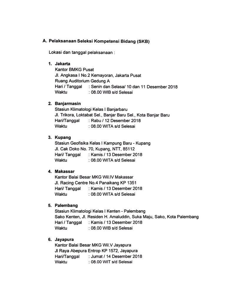 Link Pengumuman Hasil SKD CPNS BMKG 2018, Jadwal SKB Mulai 10-14 ... Link Pengumuman Hasil SKD CPNS BMKG 2018, Jadwal SKB Mulai 10-14 ...