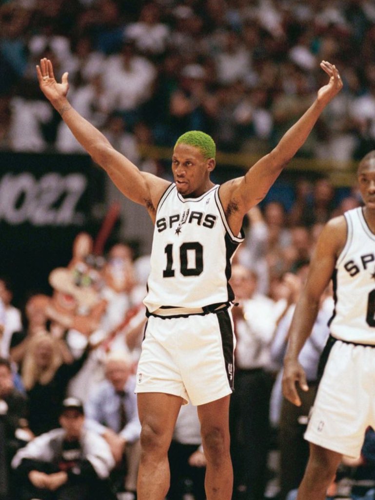 Dennis Rodman Green Hair