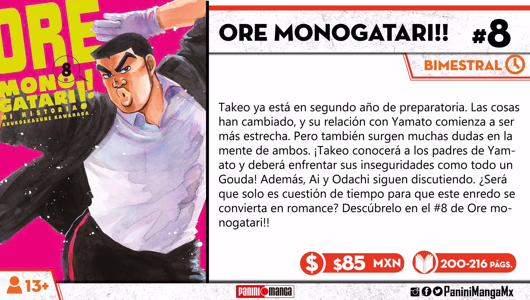 PaniniMangaMx on Twitter: "¿Ya tienen el tomo #8 de Ore monogatari!!? Ya esta a la venta en ...