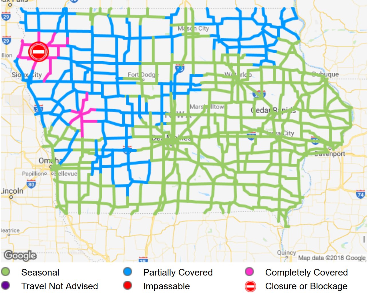 Map Of Iowa Road Conditions Current Snow Totals In Des Moines, Ames