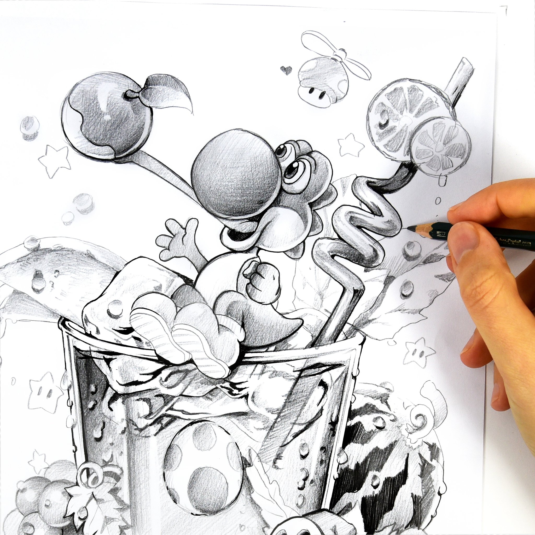 Yoshi Pencil Drawings IGN Can't Draw Yoshi IGN