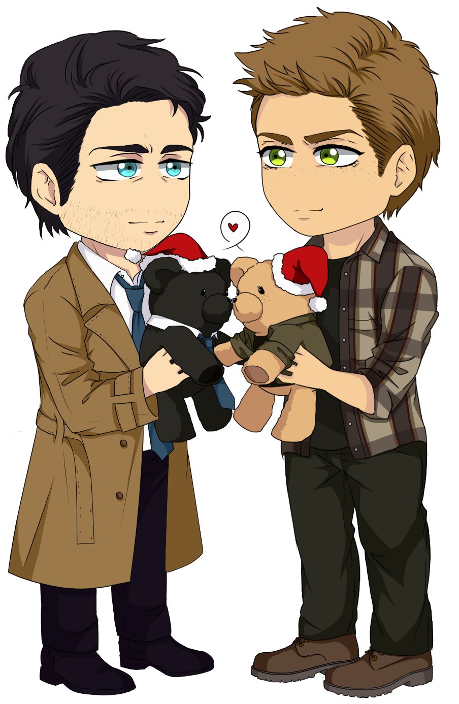 Dean And Castiel Chibi