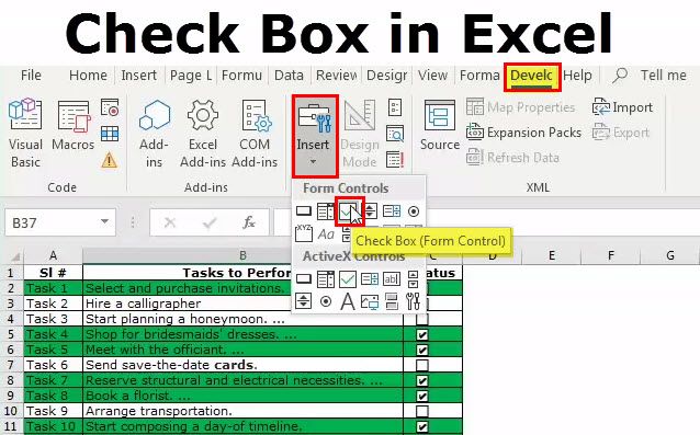 Insert Selection Box In Excel