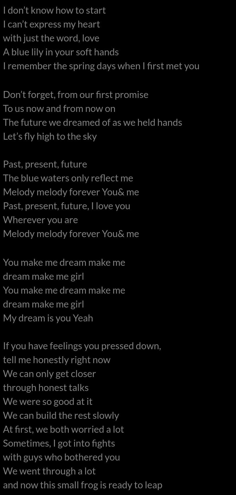 Honest Future Lyrics