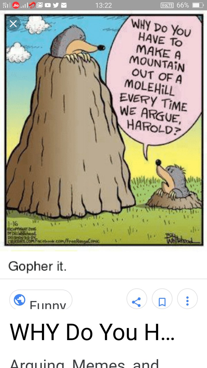 Make A Mountain Out Of A Molehill