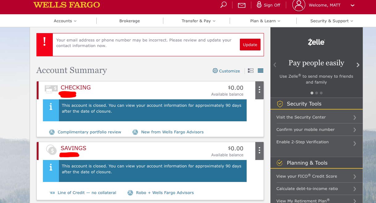 Online Banking Screenshot