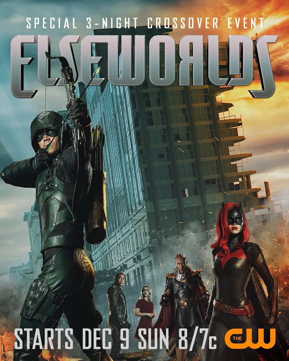 ELSEWORLDS Triptych Poster Assembles The CW's DC Heroes For A Showdown ...
