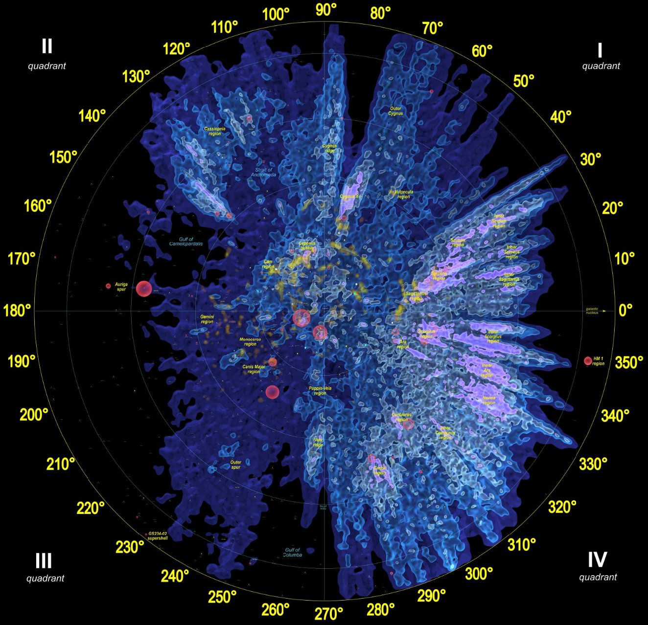 Detailed Milky Way Galaxy Map