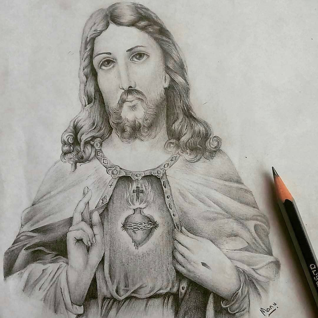 How To Draw Sacred Heart Of Jesus at Estela Sharp blog