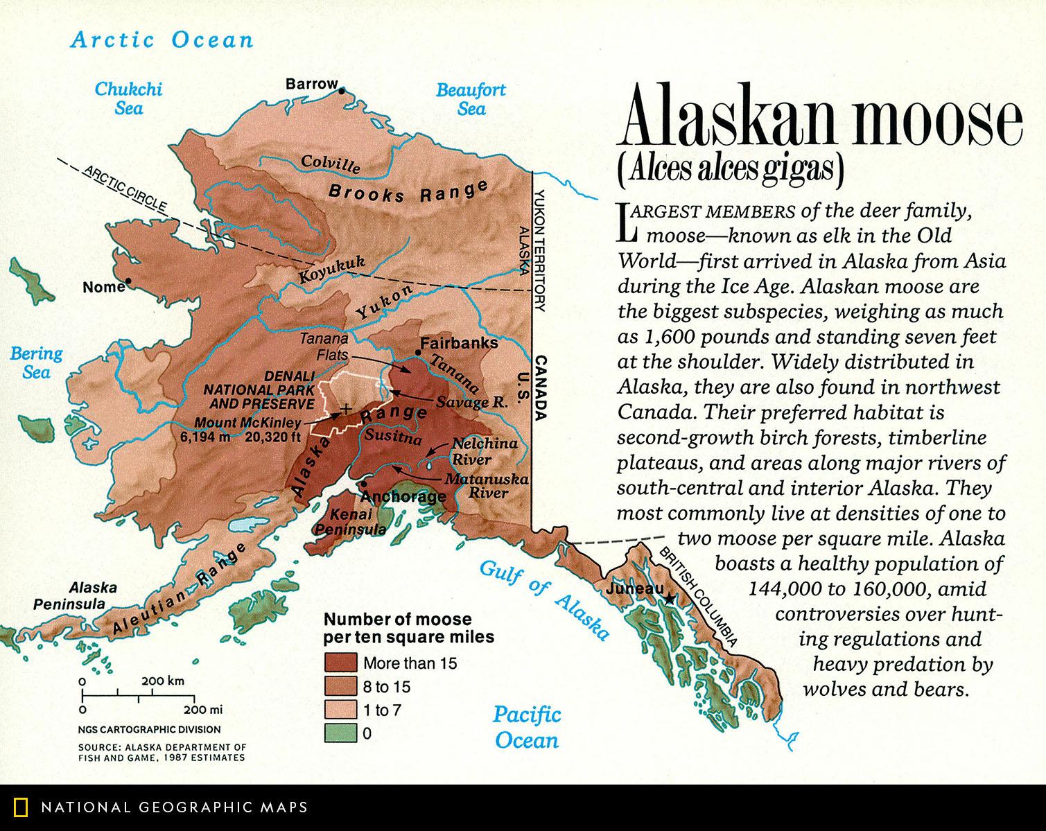 Moose Distribution Map