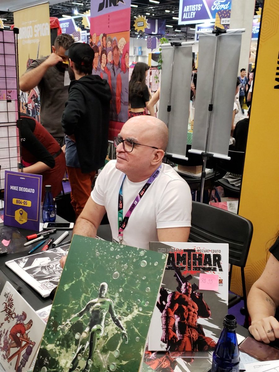 Um dos quadrinistas aqui presente é o Mike Deodato, que ficou conhecido ...