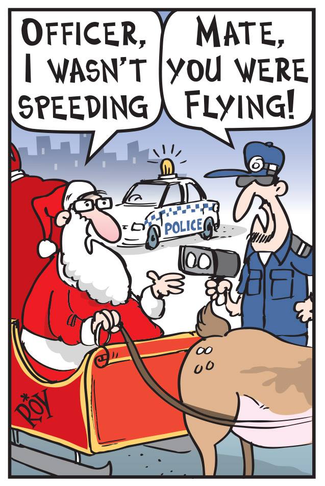 Funny Police Christmas Cartoons