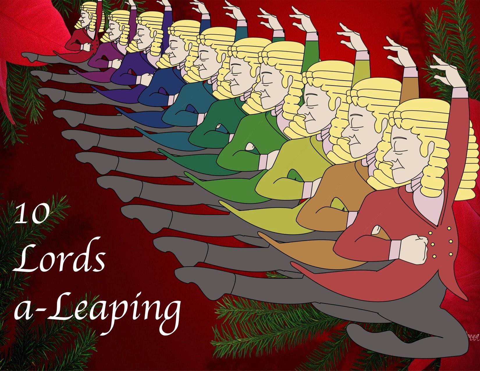 10 Lords A Leaping Clipart