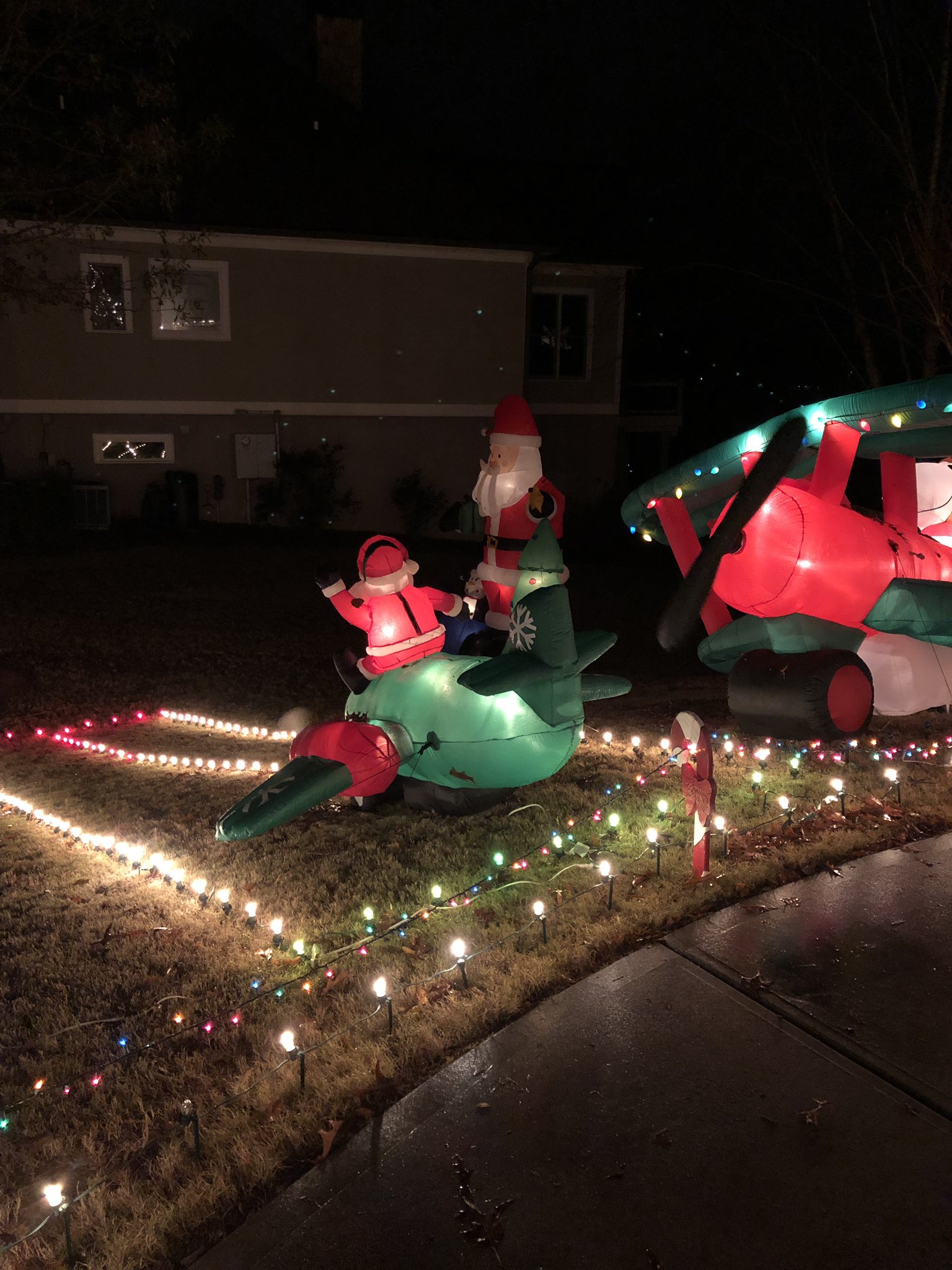 Santa Landing Zone Lights Santas Runway Lights Decoration Indoor