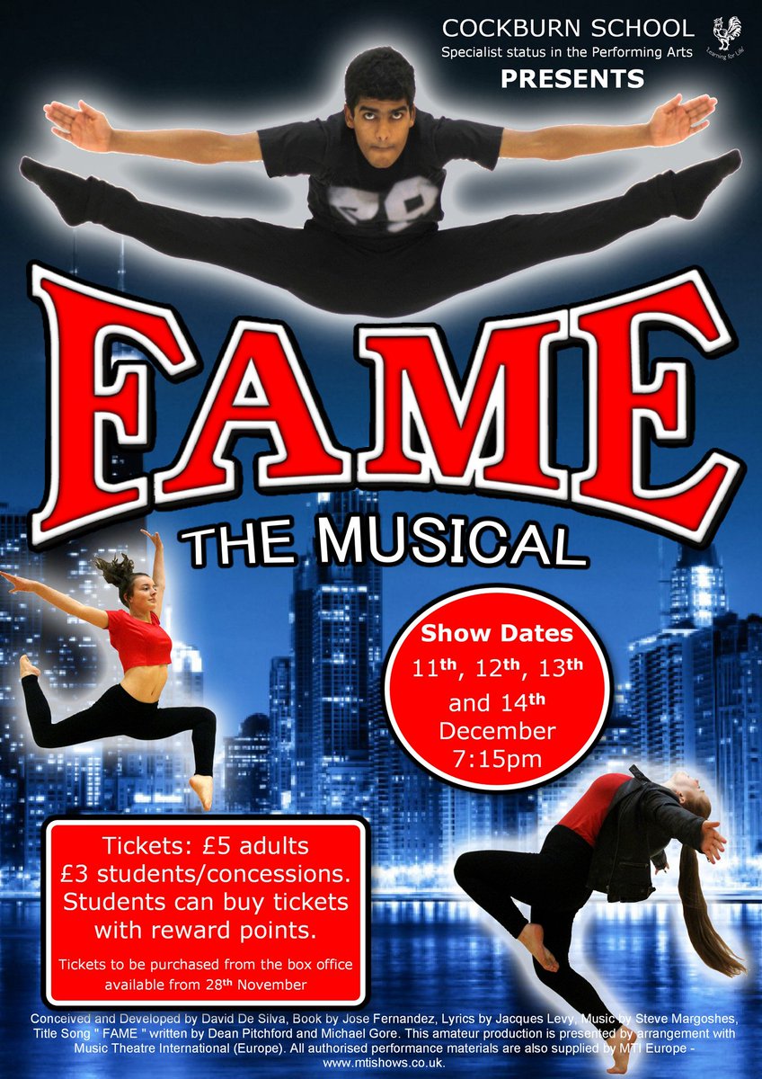 Fame The Musical Poster