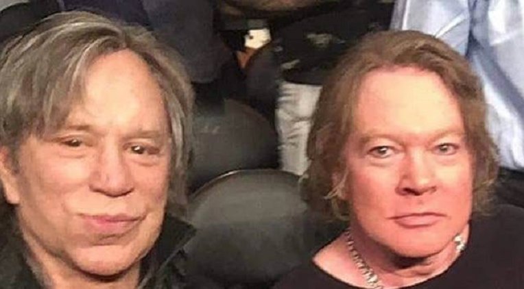 Mickey Rourke And Axel Rose At Boxing Match! FFS!