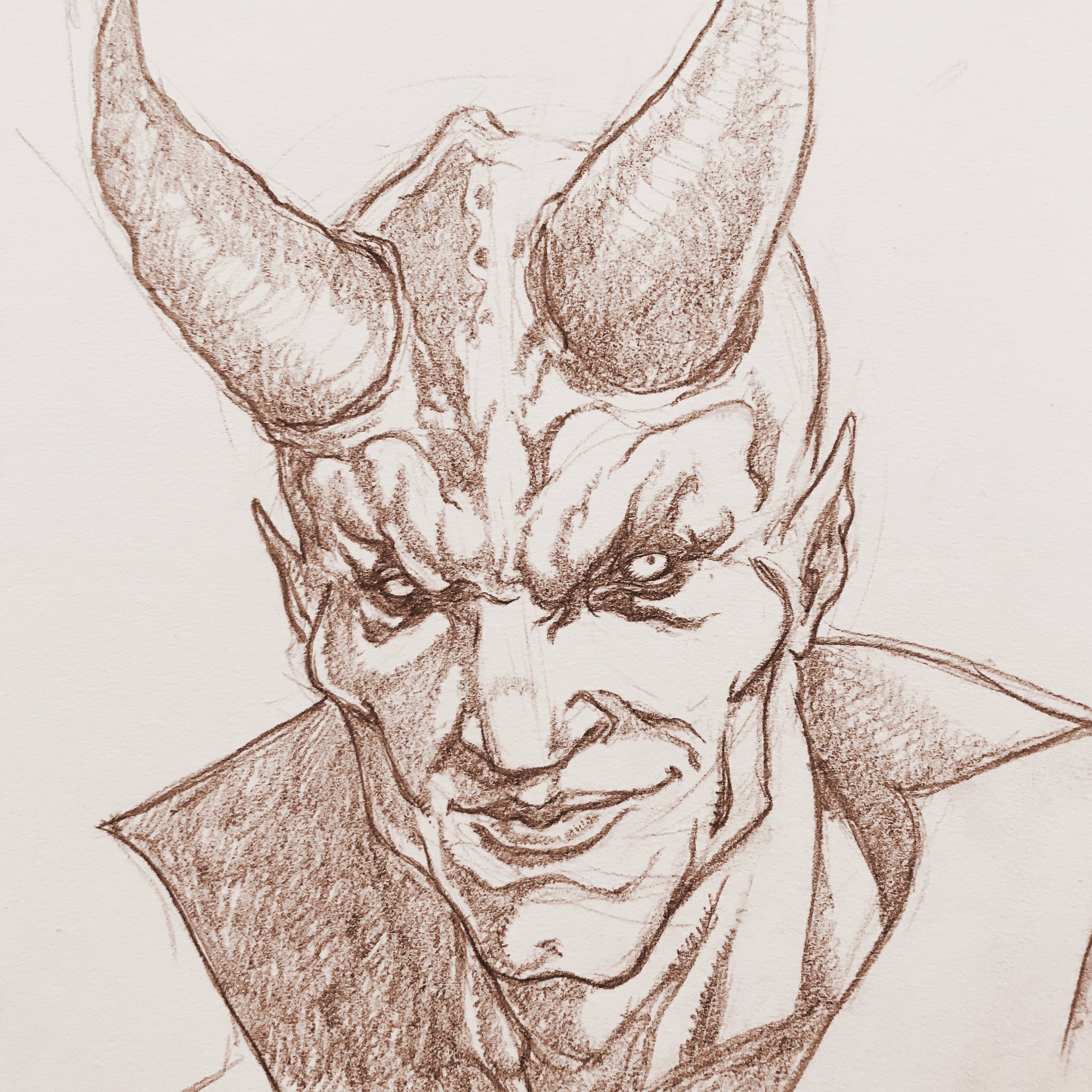 Demon Face Drawings In Pencil