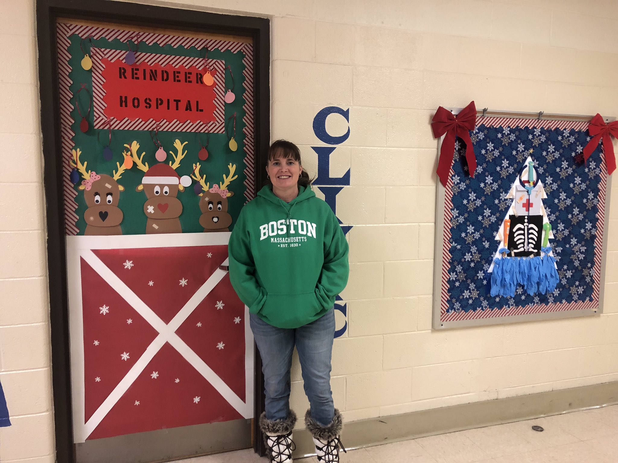 Christmas Door Decorating Contest Reindeer