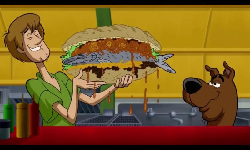 Scooby Eating A Lot Of Food