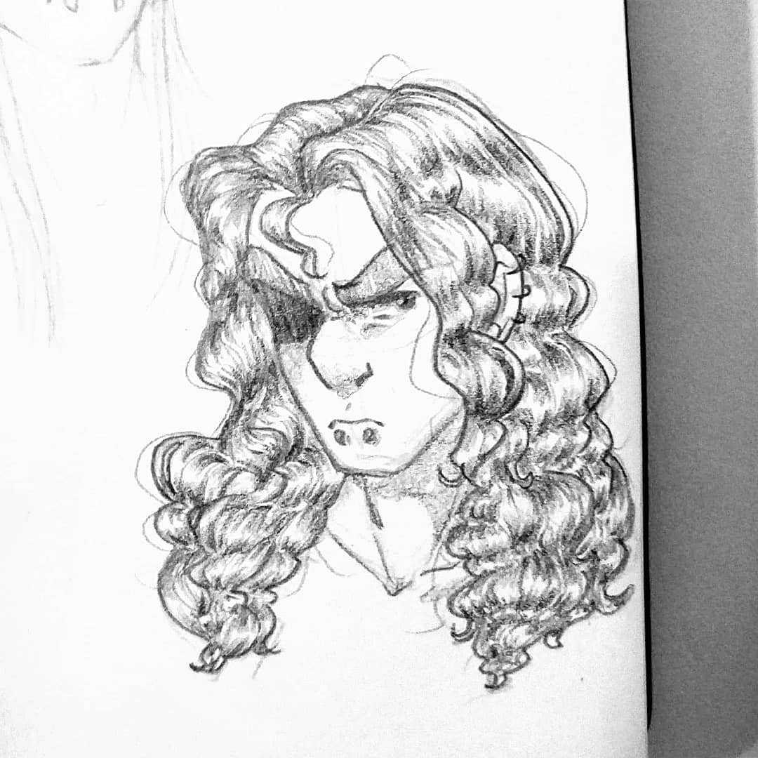 「How do you draw glam-rock curls?? 」🔸Elvira Axén🔸の漫画