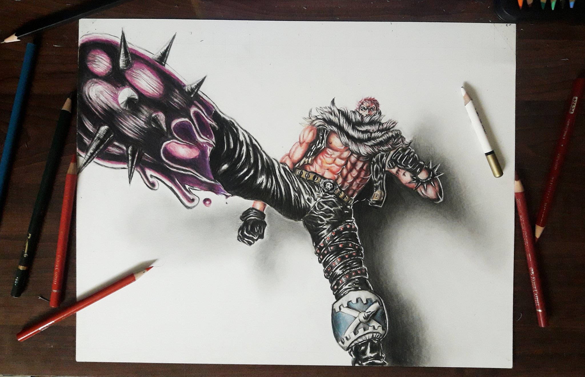 Luffy Drawing With Color