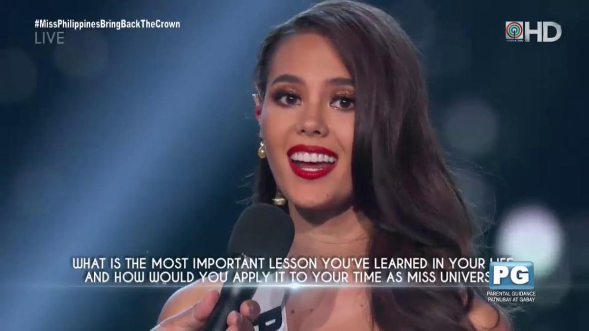 (1/3) MissUniverse Philippines Catriona Gray: "I work a lot in the ...