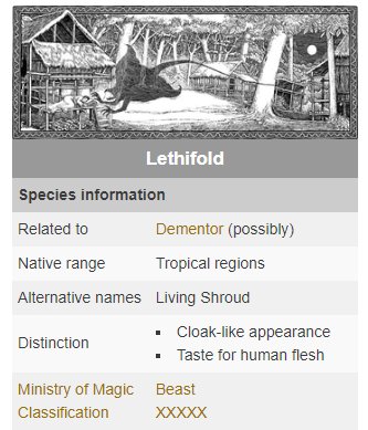 Lethifold Vs Dementor