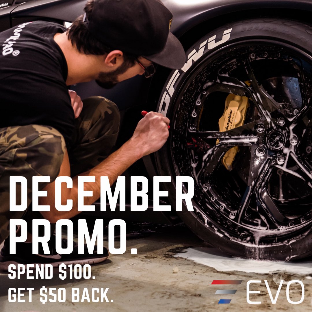 Evo Detailing on Twitter: "Spend $100. Get $50 back. 1 week left to jump on this holiday promo ...